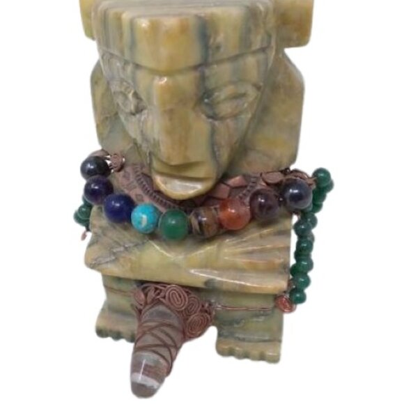 Hand Crafted | Art | Vintage Hand Carved Jade Rock Egyptian Style ...